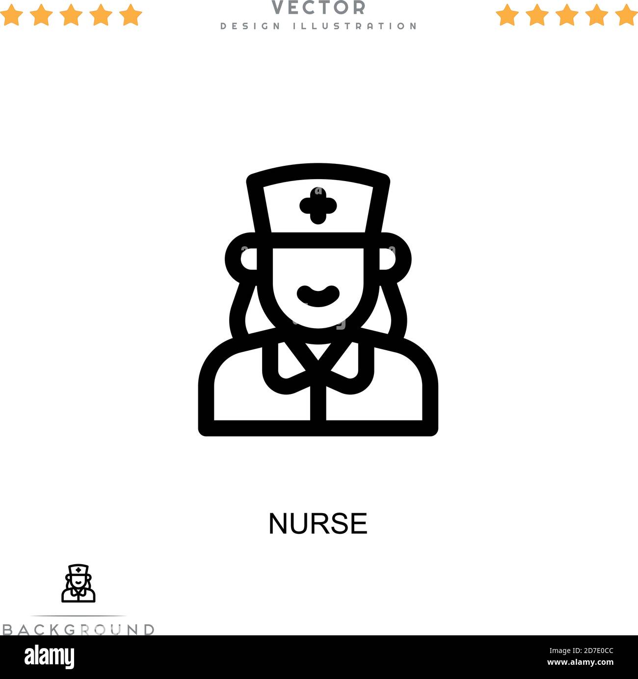 Nurse icon. Simple element from digital disruption collection. Line ...