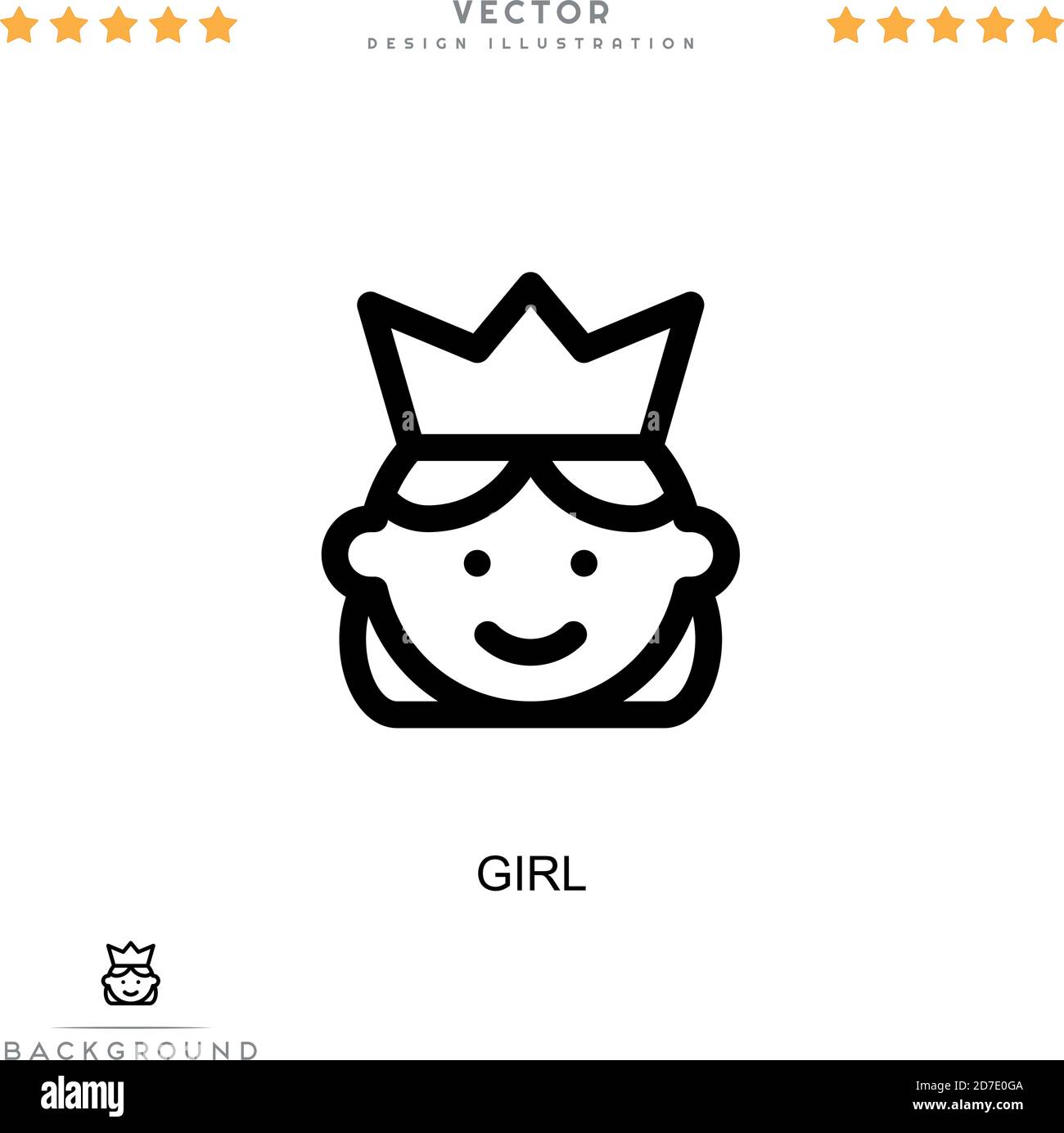 Girl icon. Simple element from digital disruption collection. Line Girl ...
