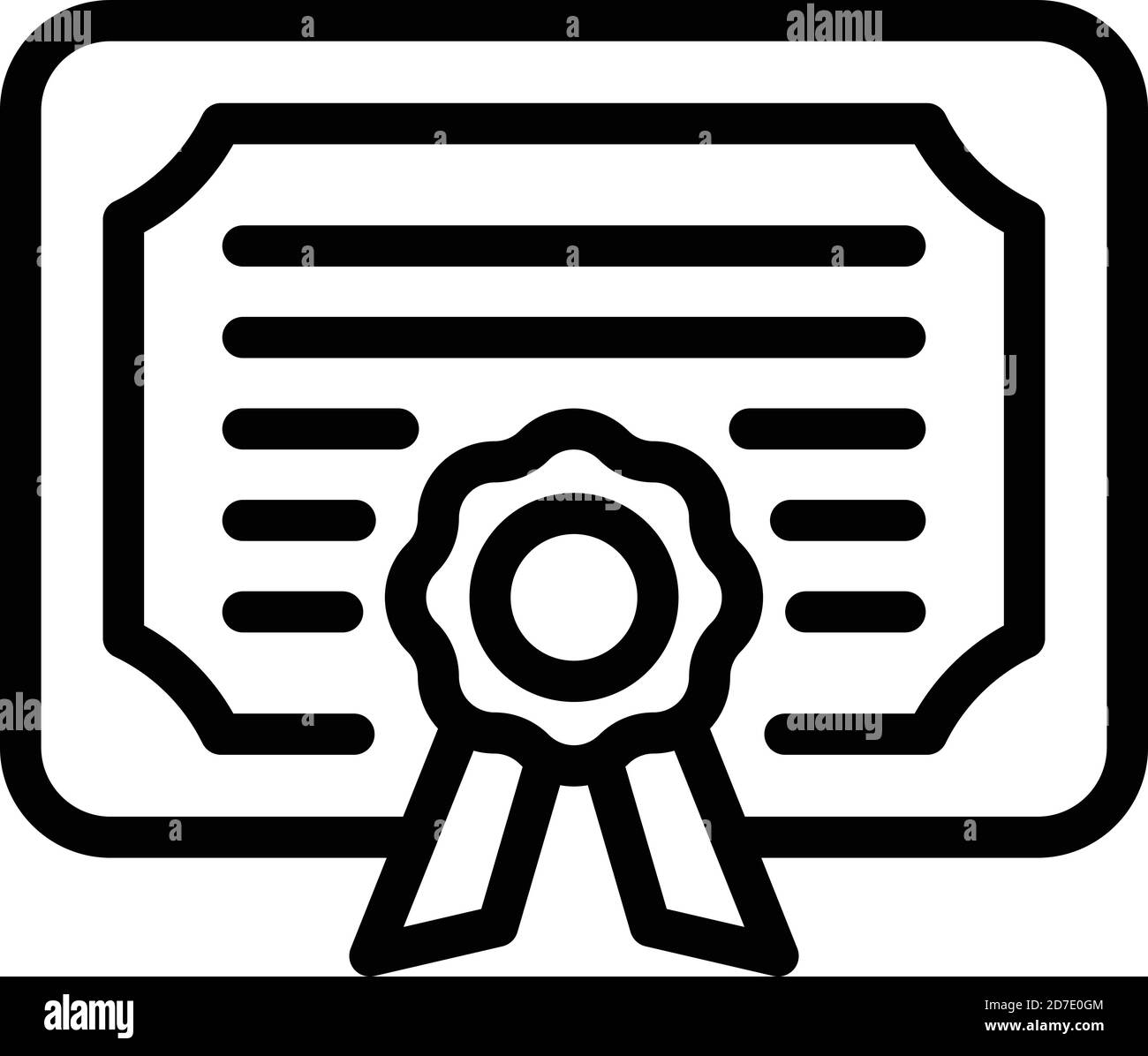 Graduated student diploma icon. Outline graduated student diploma ...