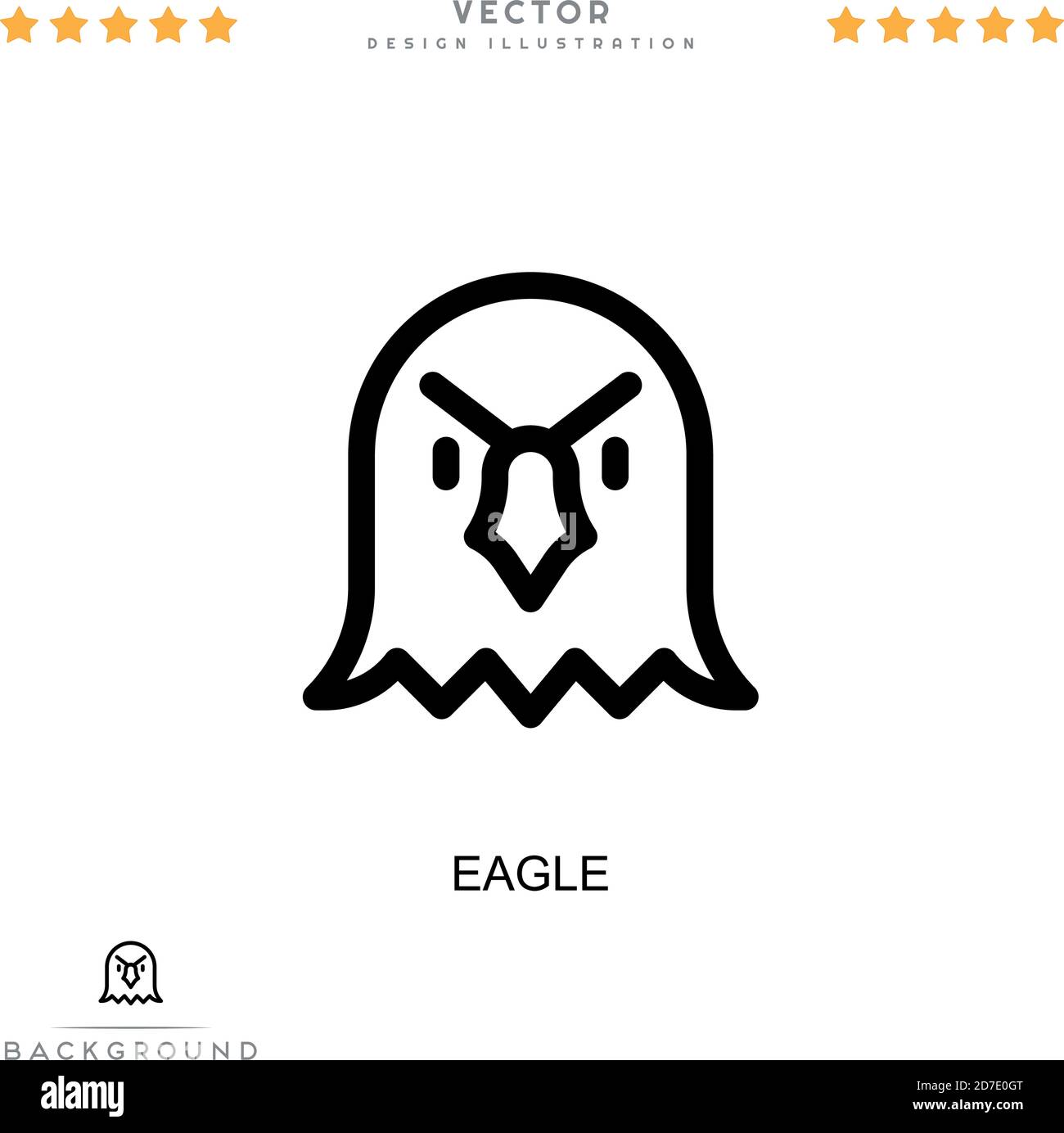 Eagle icon. Simple element from digital disruption collection. Line ...