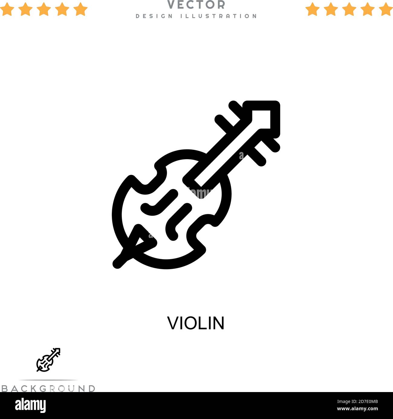 Violin icon. Simple element from digital disruption collection. Line ...