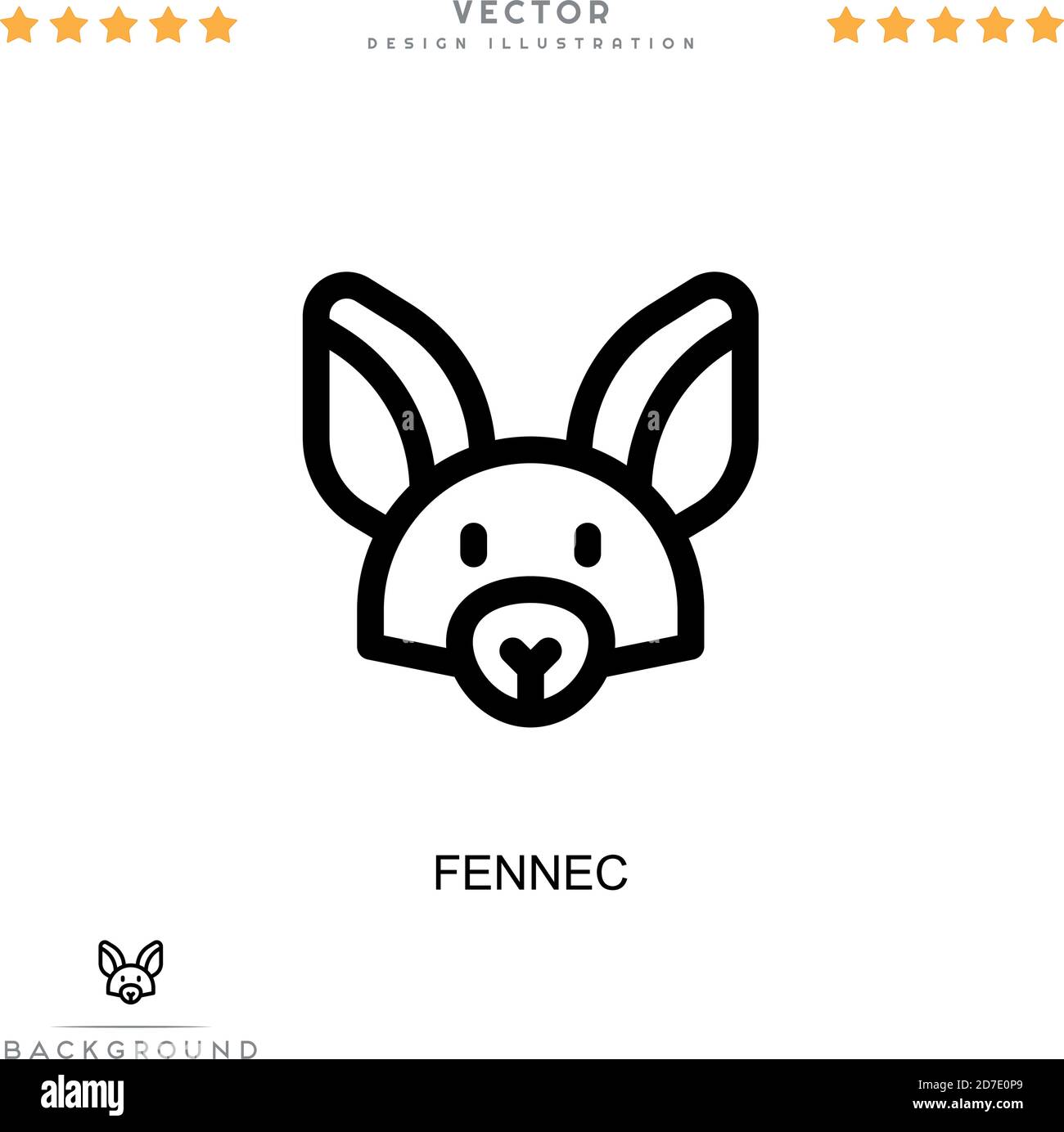 Fennec icon. Simple element from digital disruption collection. Line ...