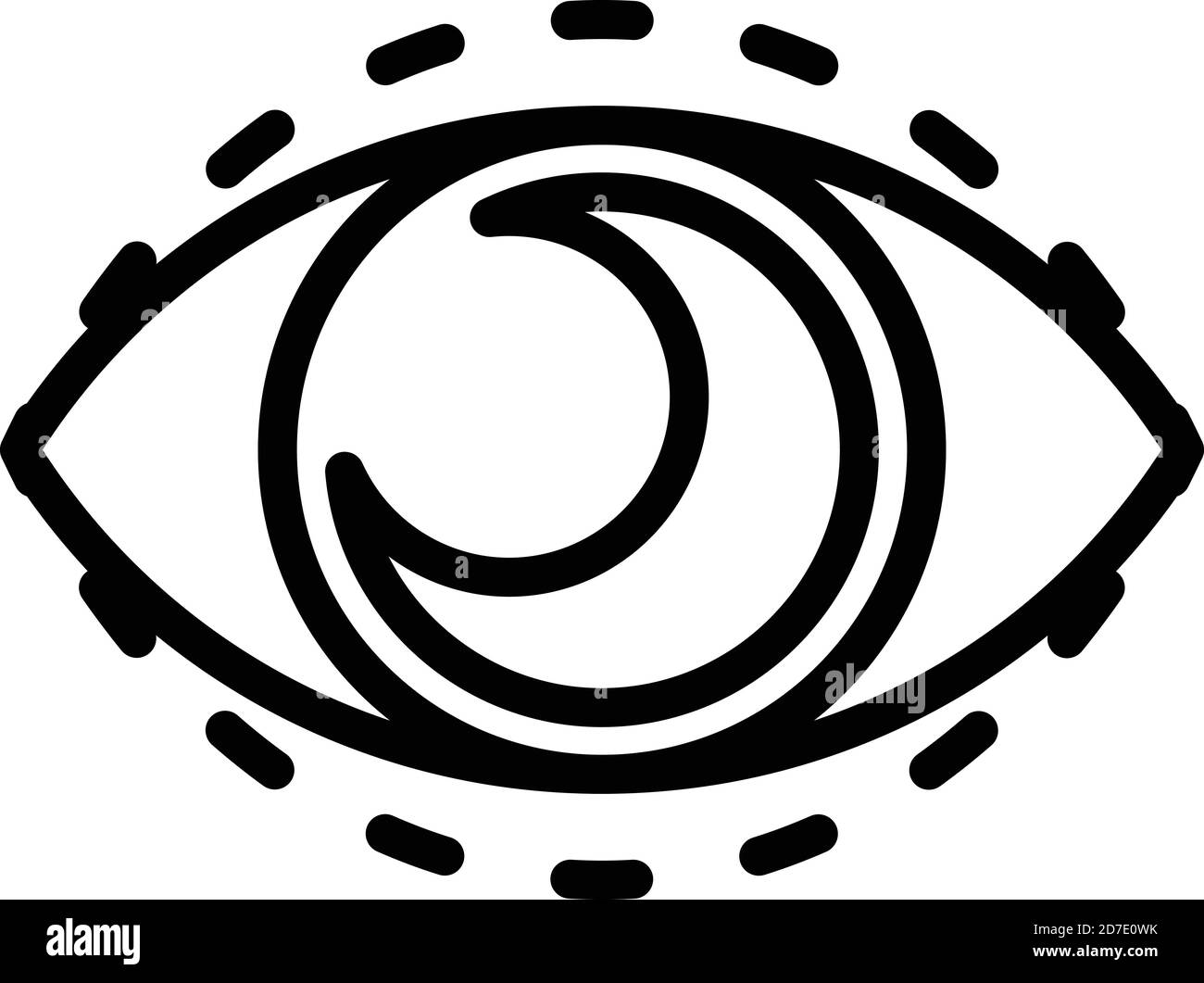 Moon eye icon. Outline moon eye vector icon for web design isolated on ...