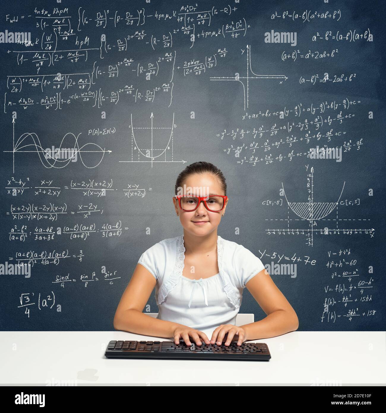 Little school genius Stock Photo - Alamy