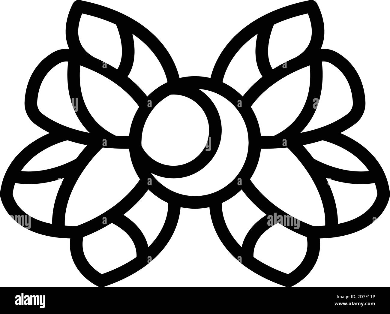 Religion moon emblem icon. Outline religion moon emblem vector icon for ...