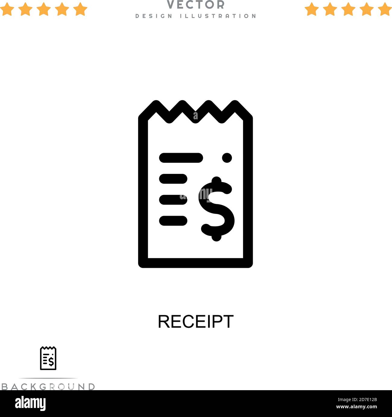 Receipt icon. Simple element from digital disruption collection. Line ...
