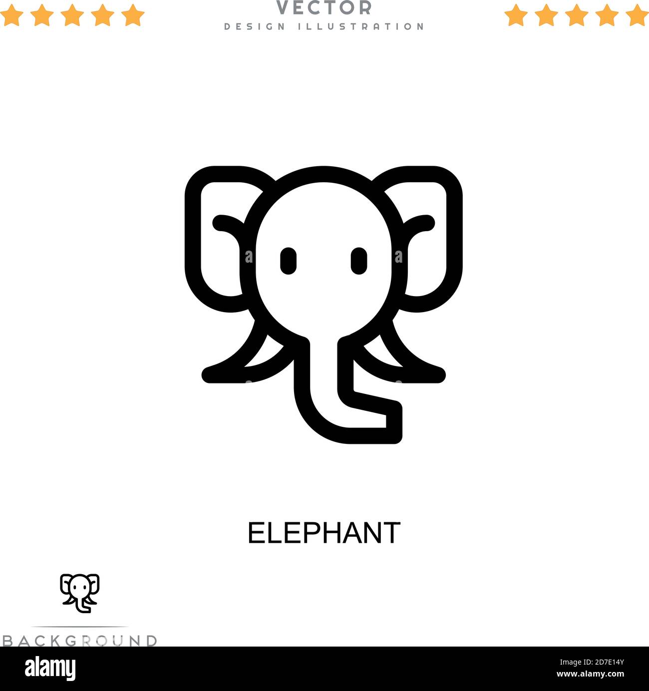 Elephant icon. Simple element from digital disruption collection. Line ...