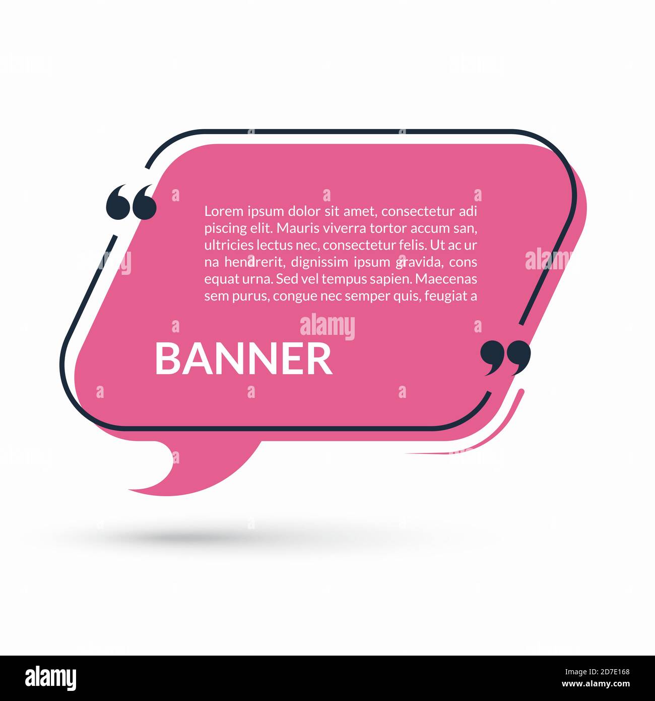 Quote speech bubble, blank text balloon with frame and quotes isolated ...