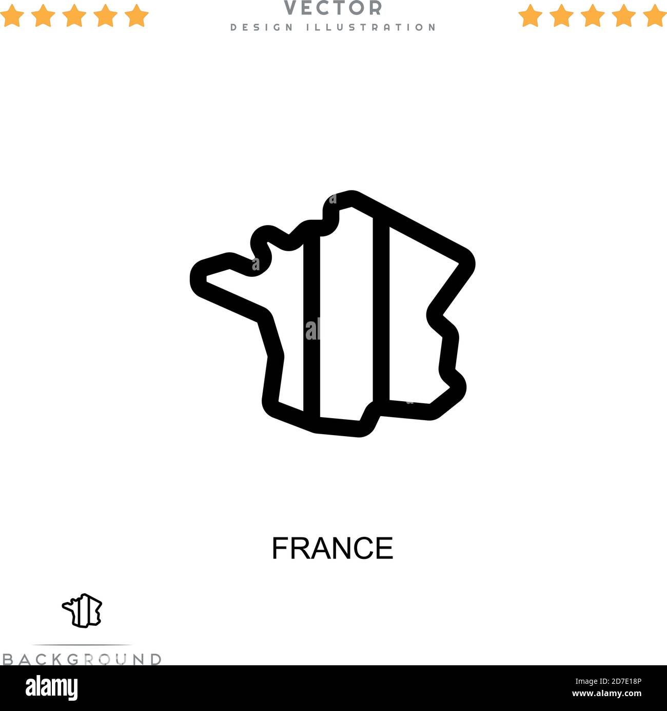 France icon. Simple element from digital disruption collection. Line ...
