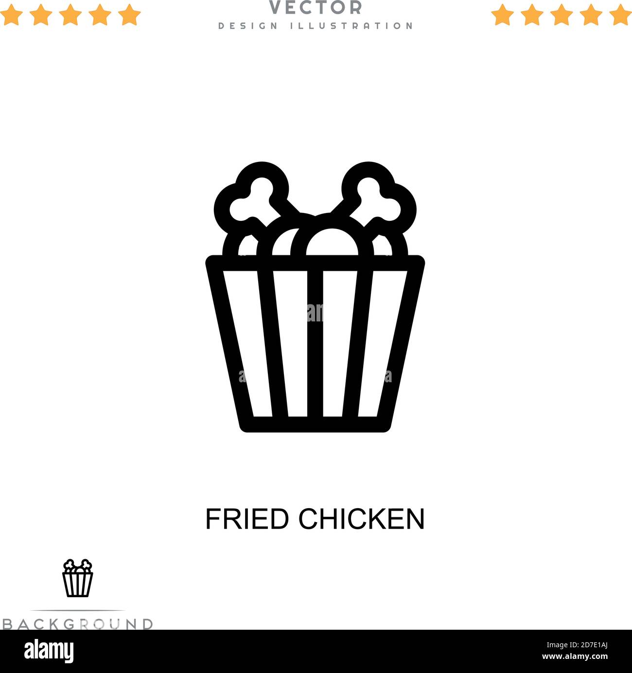 Fried chicken icon. Simple element from digital disruption collection ...