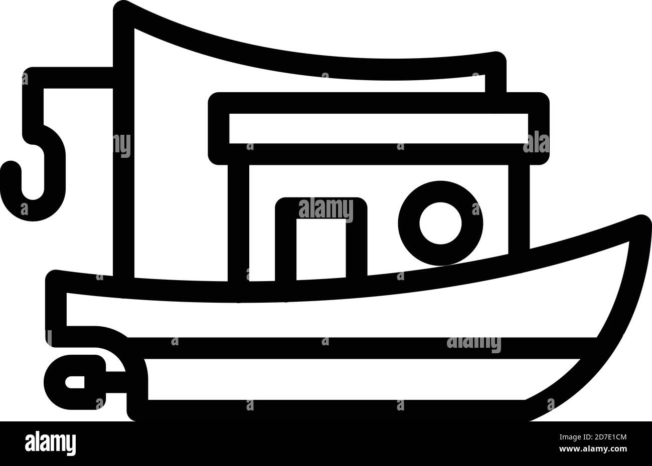Business fishing boat icon. Outline business fishing boat vector icon ...