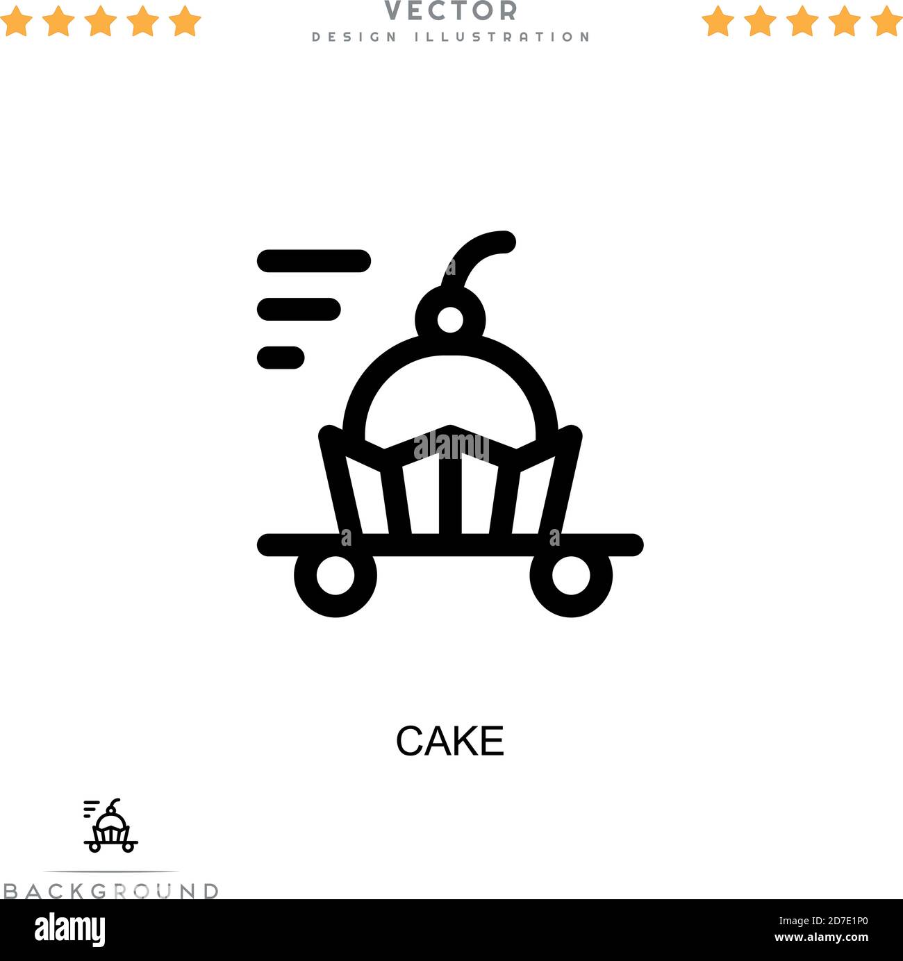 Cake icon. Simple element from digital disruption collection. Line Cake ...