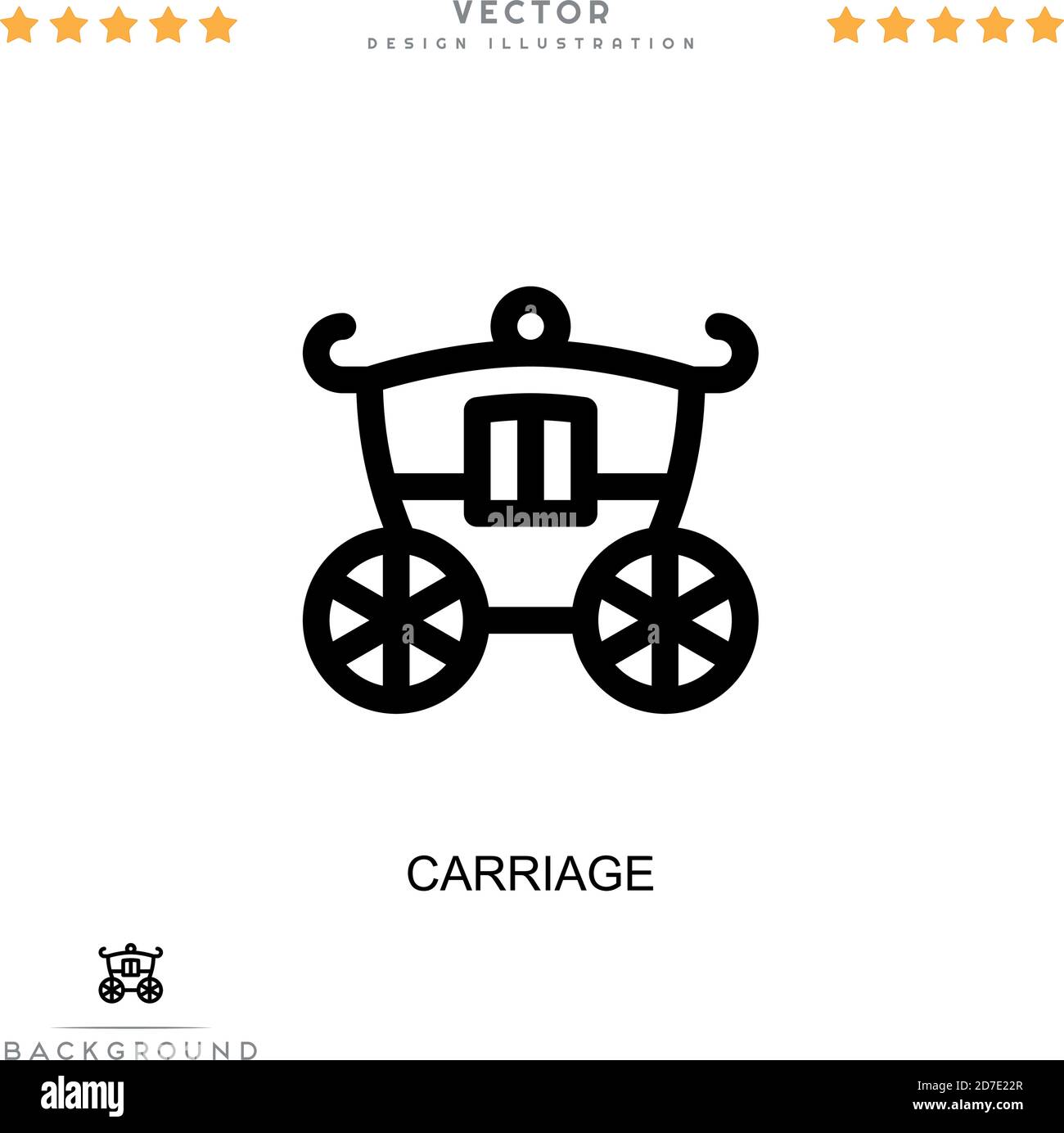 Carriage icon. Simple element from digital disruption collection. Line ...
