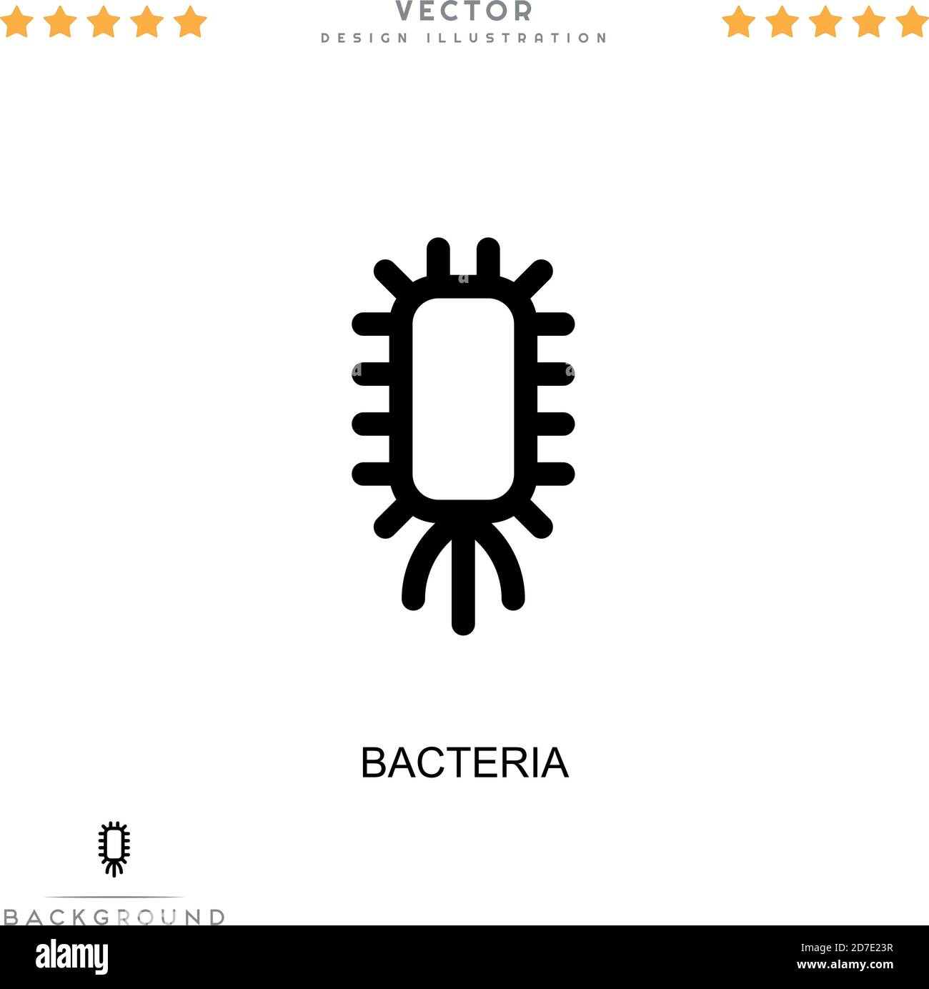 Bacteria icon. Simple element from digital disruption collection. Line ...
