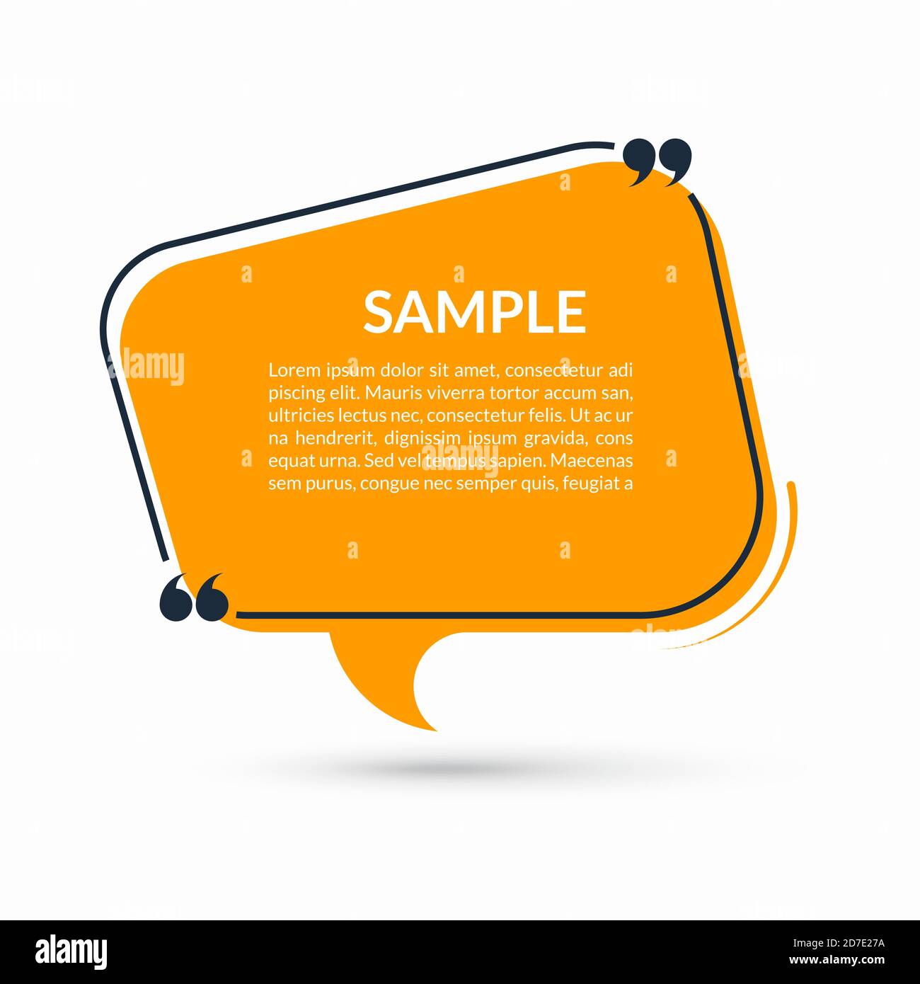 Quote speech bubble, blank text balloon with frame and quotes isolated ...