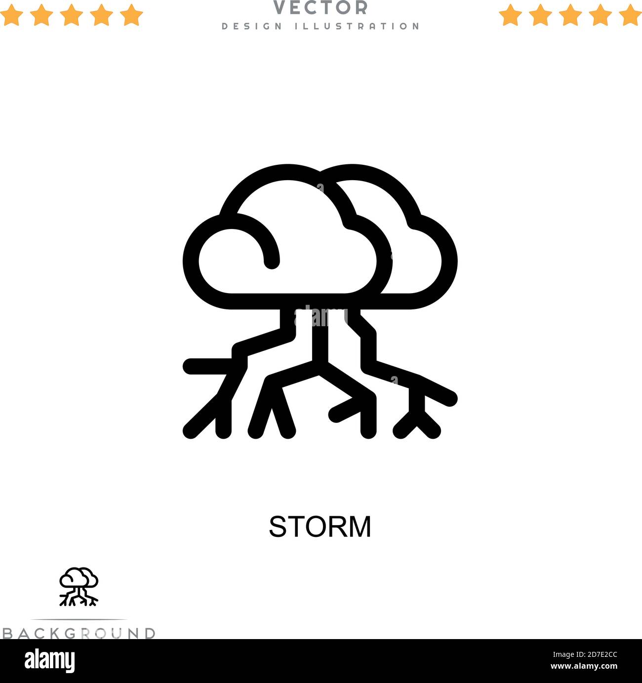 Storm icon. Simple element from digital disruption collection. Line ...
