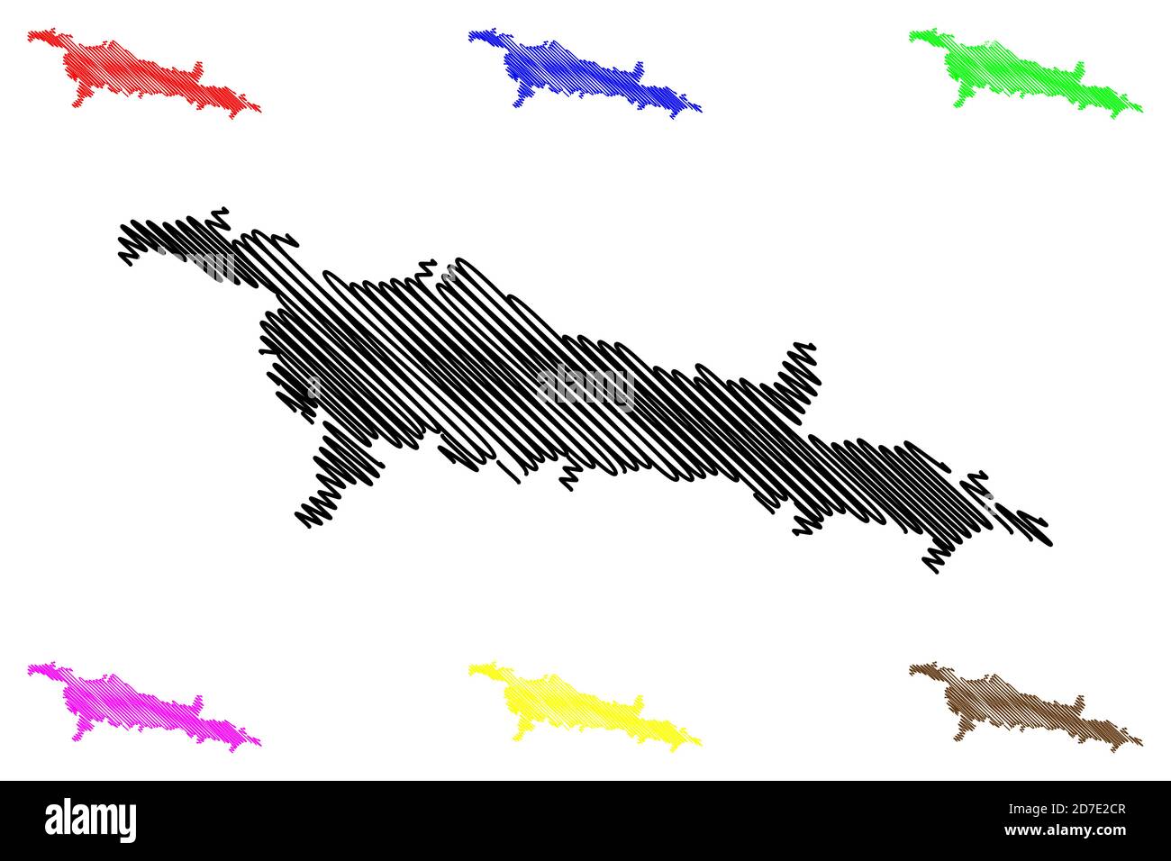 Cusco City (Republic of Peru, Department of Cusco) map vector ...