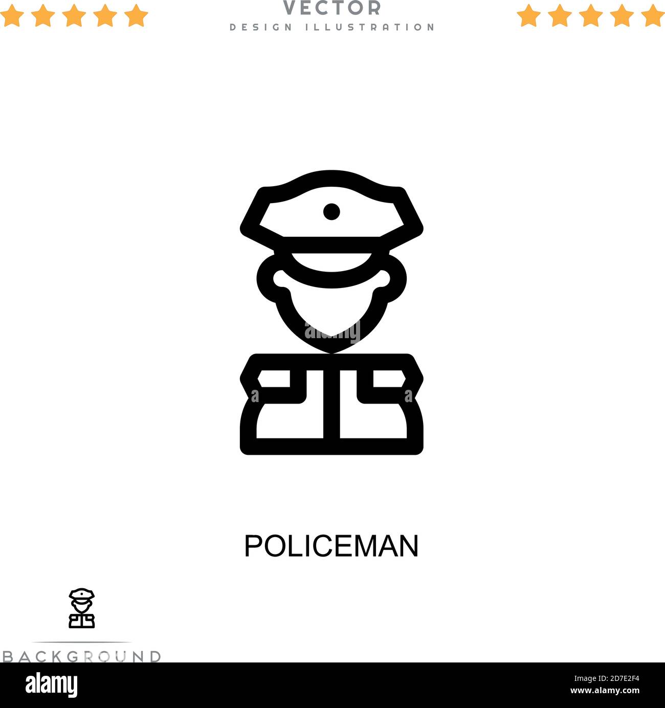 Policeman icon. Simple element from digital disruption collection. Line ...