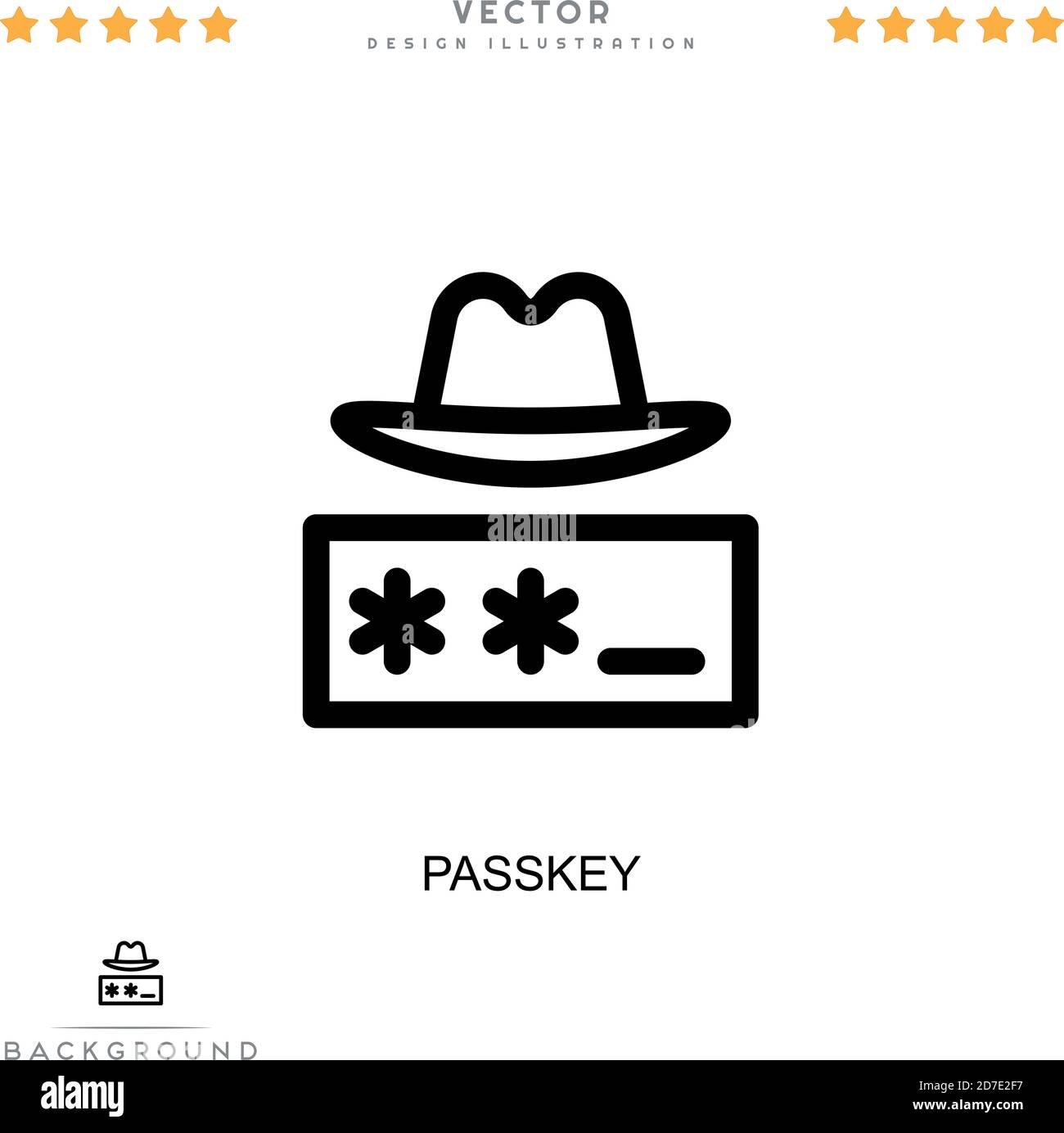 Passkey icon. Simple element from digital disruption collection. Line ...