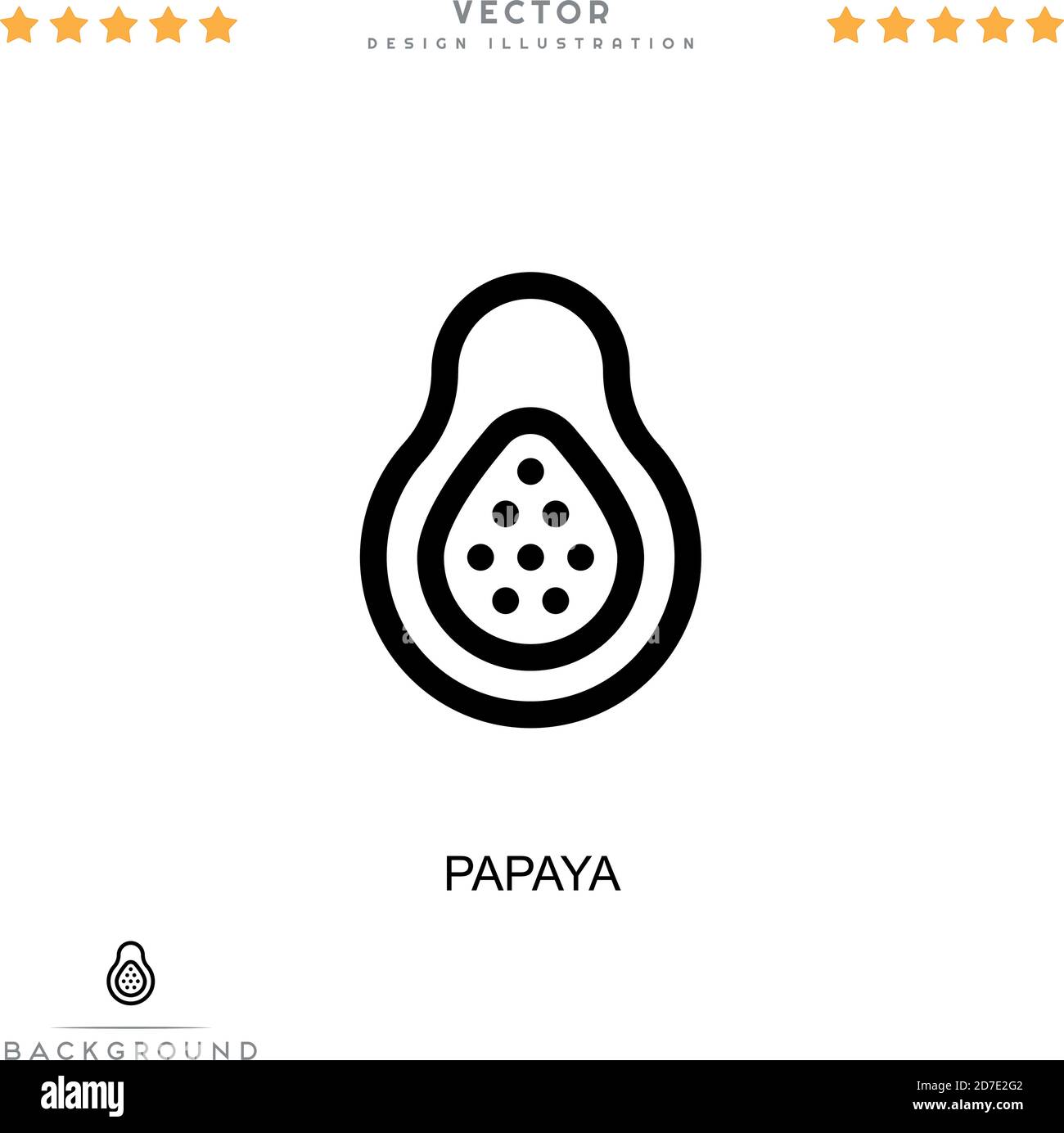 Papaya icon. Simple element from digital disruption collection. Line ...