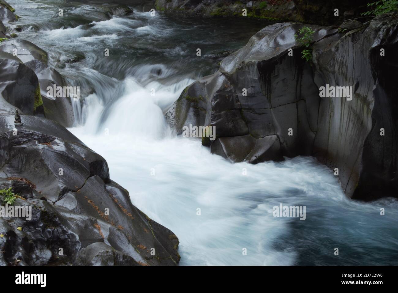Waterfall in the forest near Nikko hot spring, Onsen, Japan Stock Photo ...