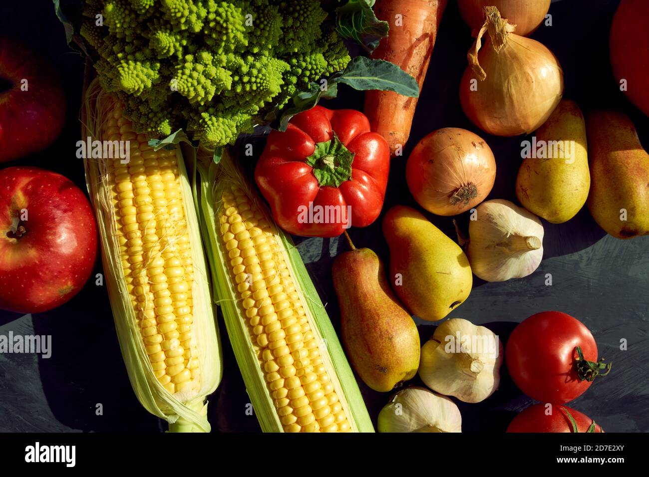 Fresh organic fruits and vegetables Stock Photo - Alamy