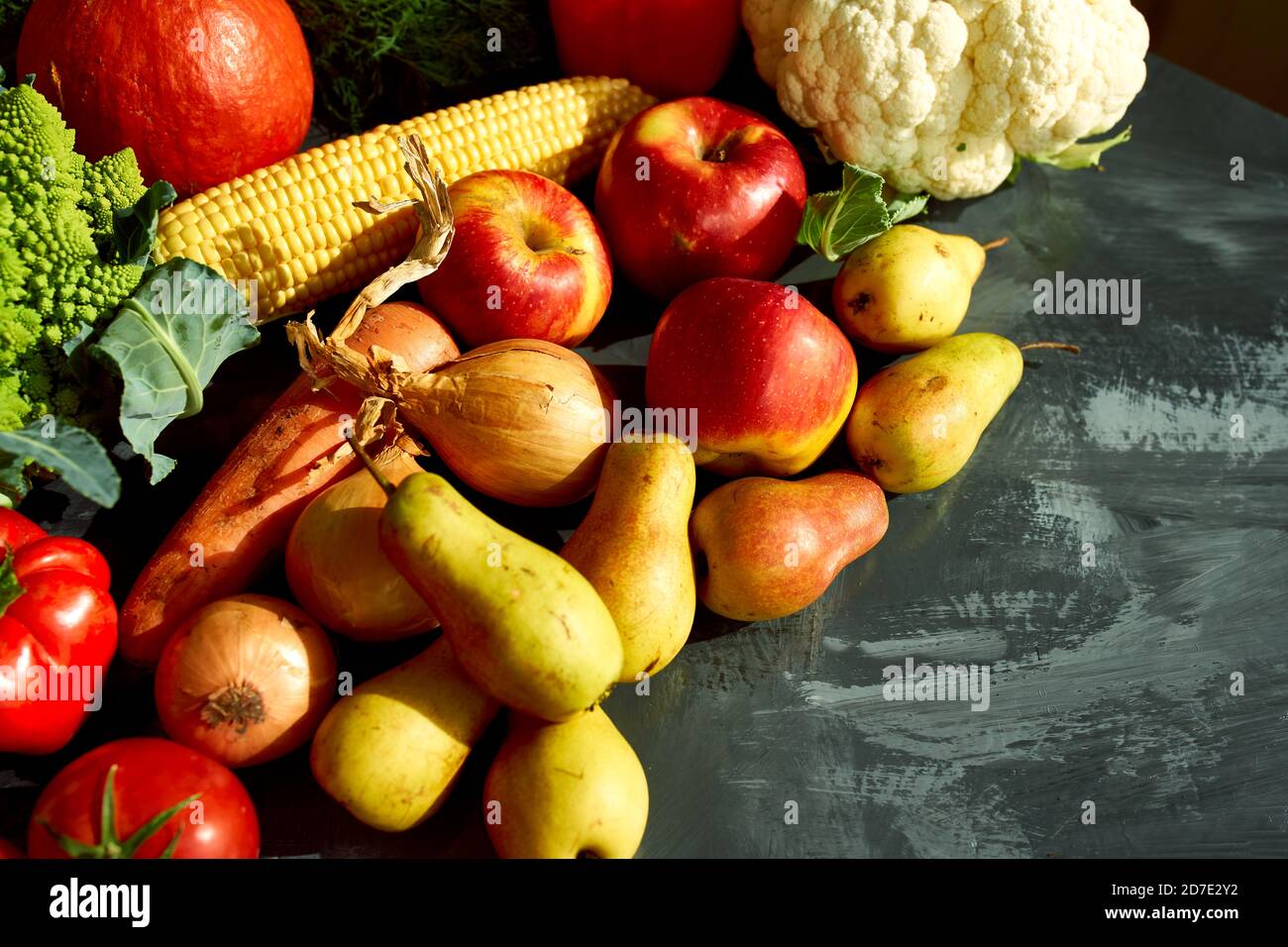 Fresh organic fruits and vegetables Stock Photo - Alamy