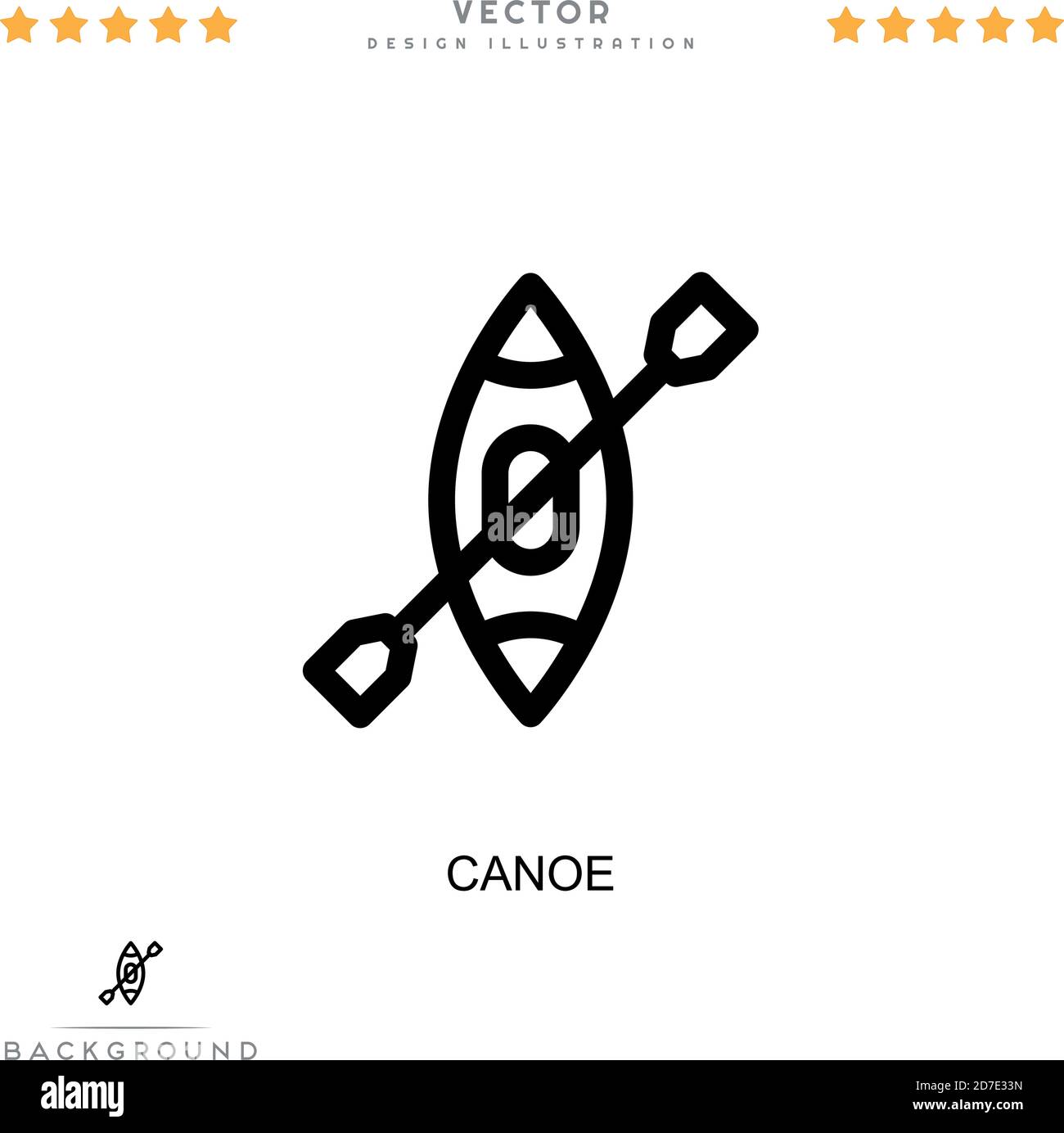 Canoe icon. Simple element from digital disruption collection. Line ...