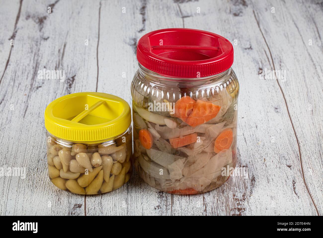 Traditional Turkish pickles of various fruits, vegetables and pickled ...