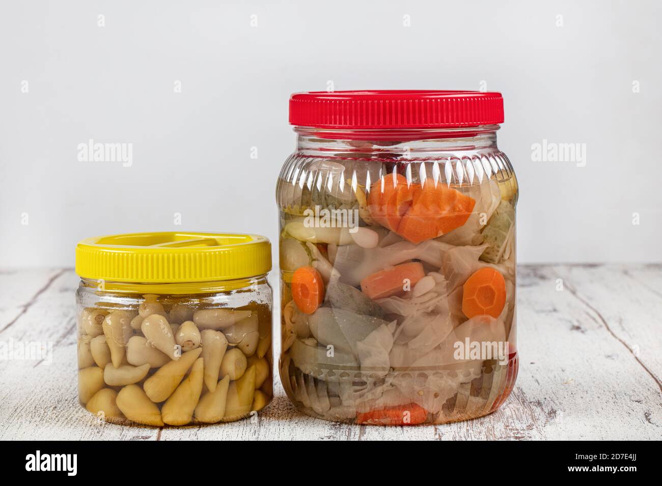 Traditional Turkish pickles of various fruits, vegetables and pickled ...