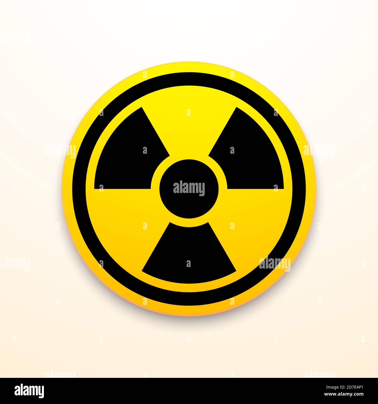 Yellow and black radiation symbol isolated on white background Stock ...