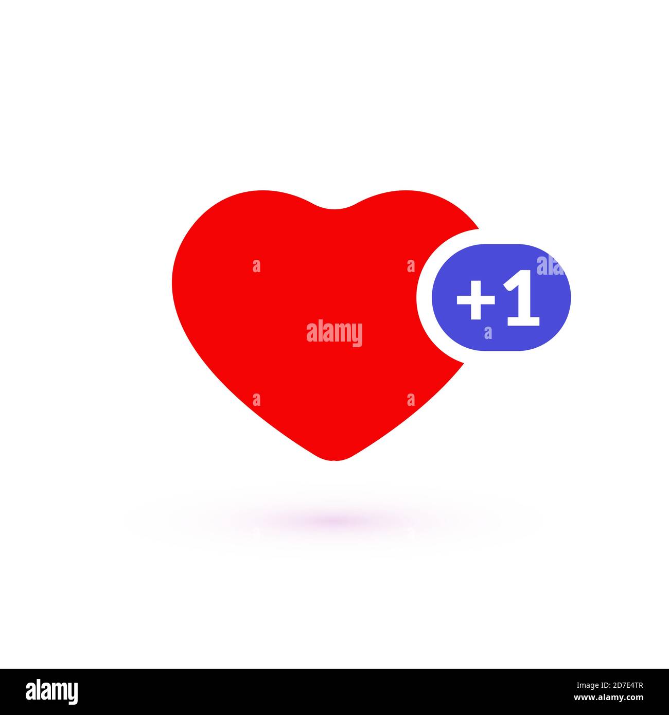 Red icon like counter notification Cut Out Stock Images & Pictures - Alamy