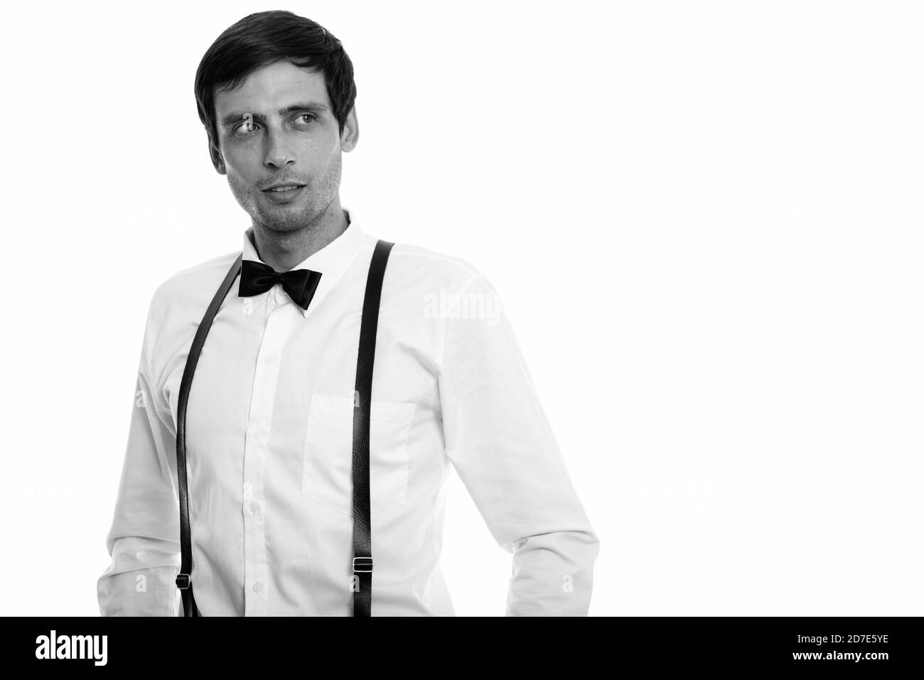 Man Wearing Suspenders Cut Out Stock Images & Pictures - Alamy