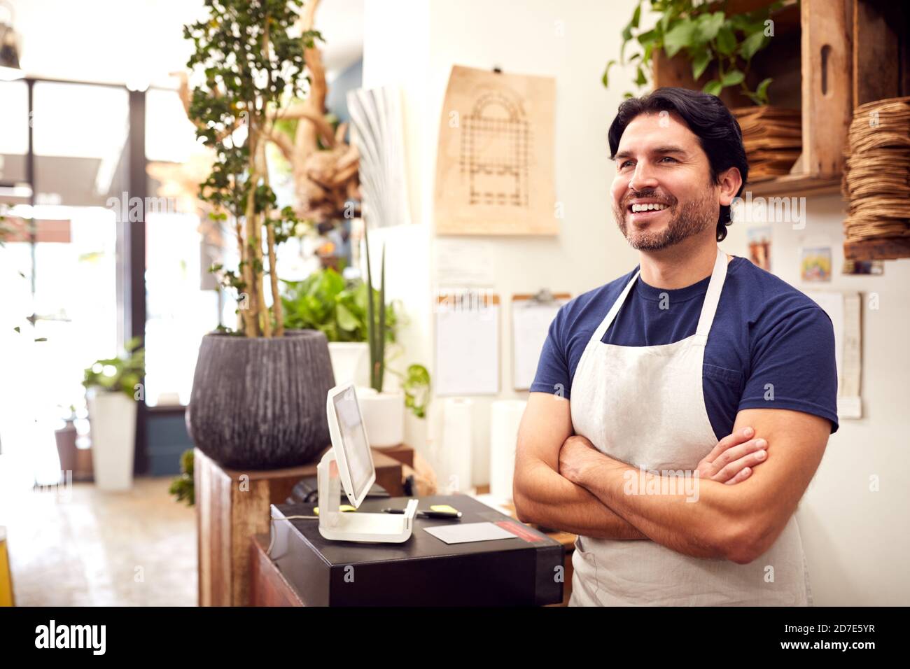 Smiling at an assistant hi-res stock photography and images - Alamy