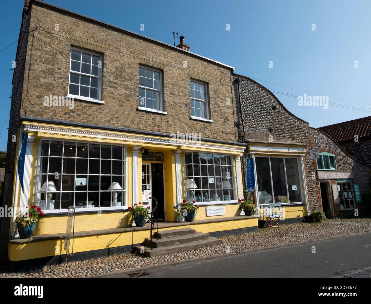 Made in Cley gift shop and Cley Smokehouse. Cley next the Sea, Norfolk ...