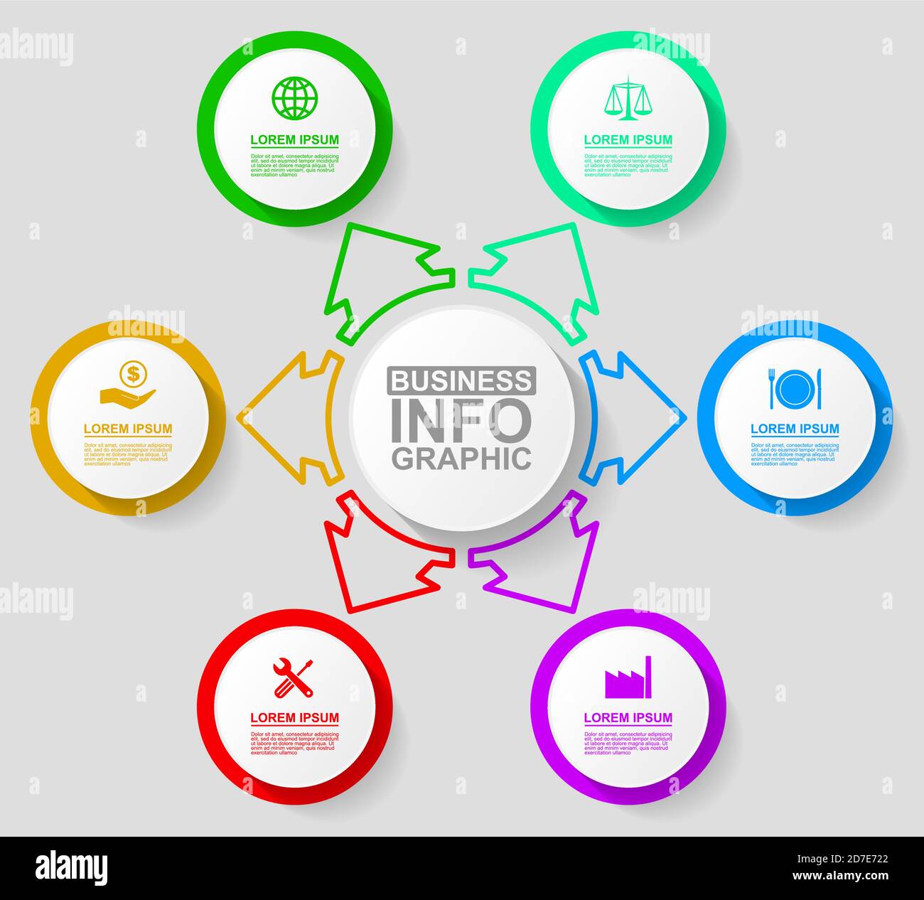 Business infographic vector template for presentation, industrial ...