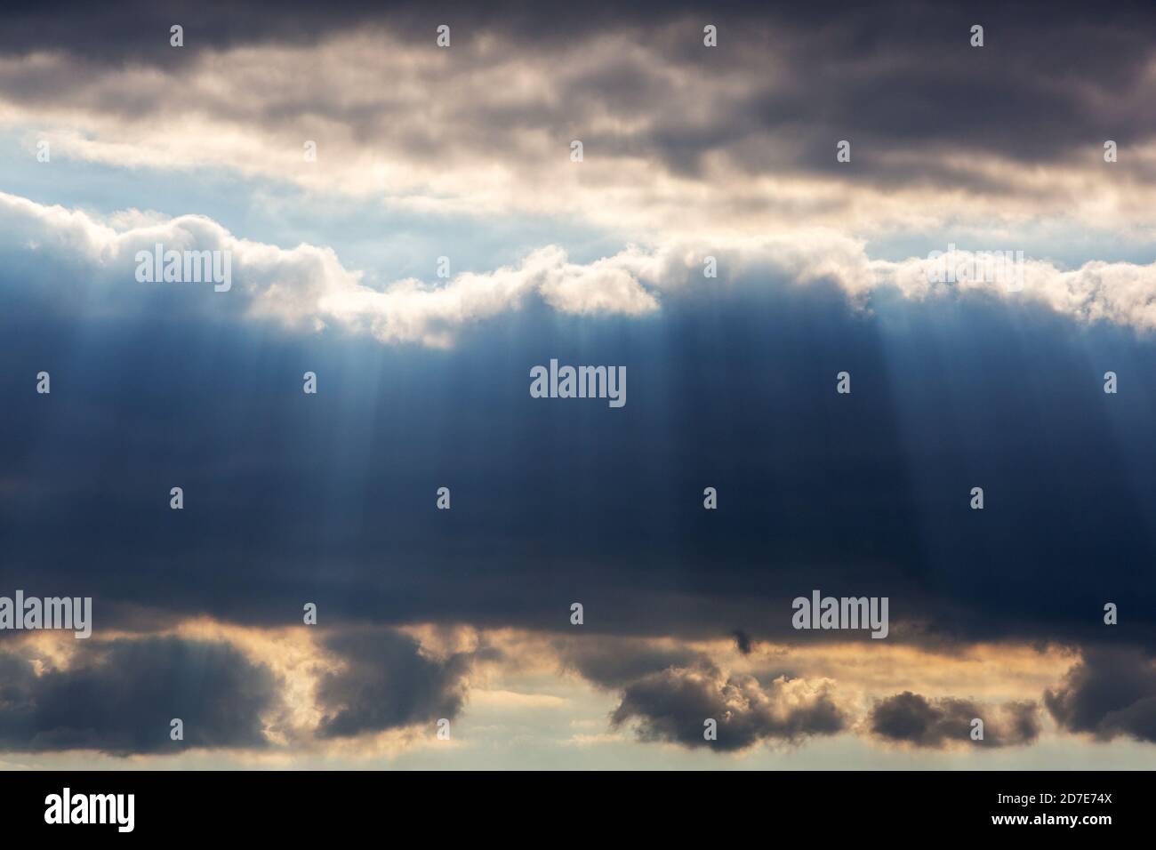 Shafts of sunlight over Austwick, Yorkshire Dales, UK Stock Photo - Alamy