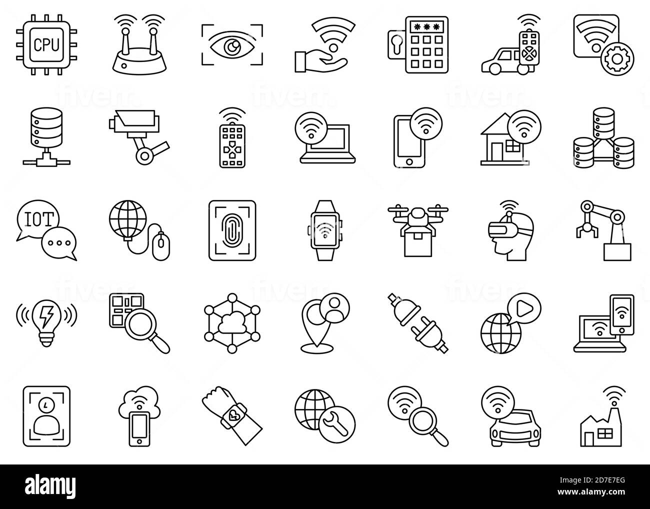Iot icons Black and White Stock Photos & Images - Alamy