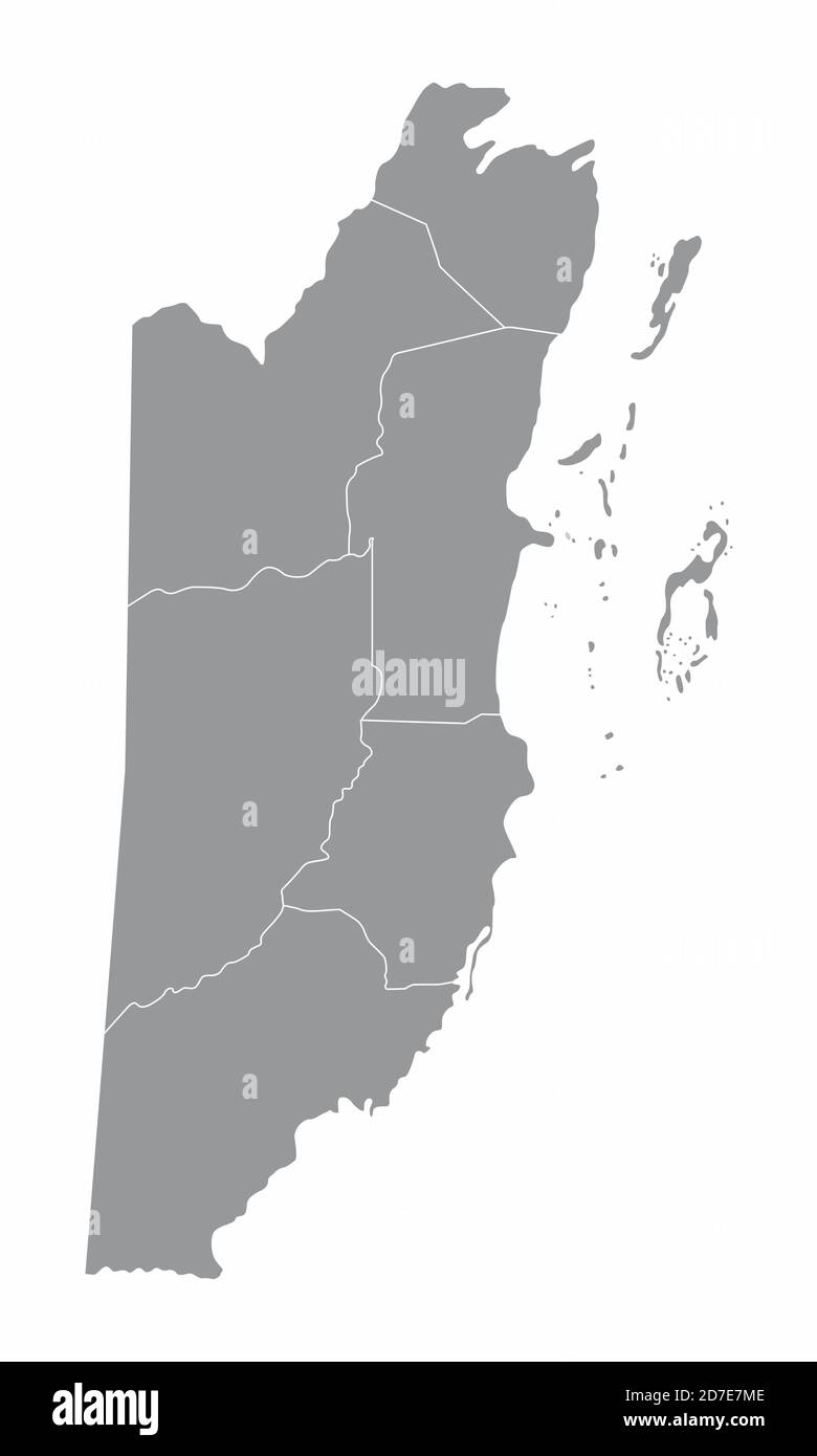 Belize districts map Stock Vector Image & Art - Alamy