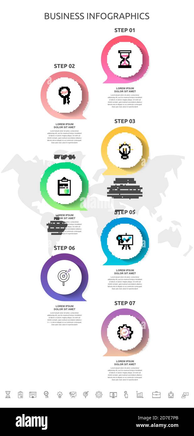 7 step infographics Cut Out Stock Images & Pictures - Alamy