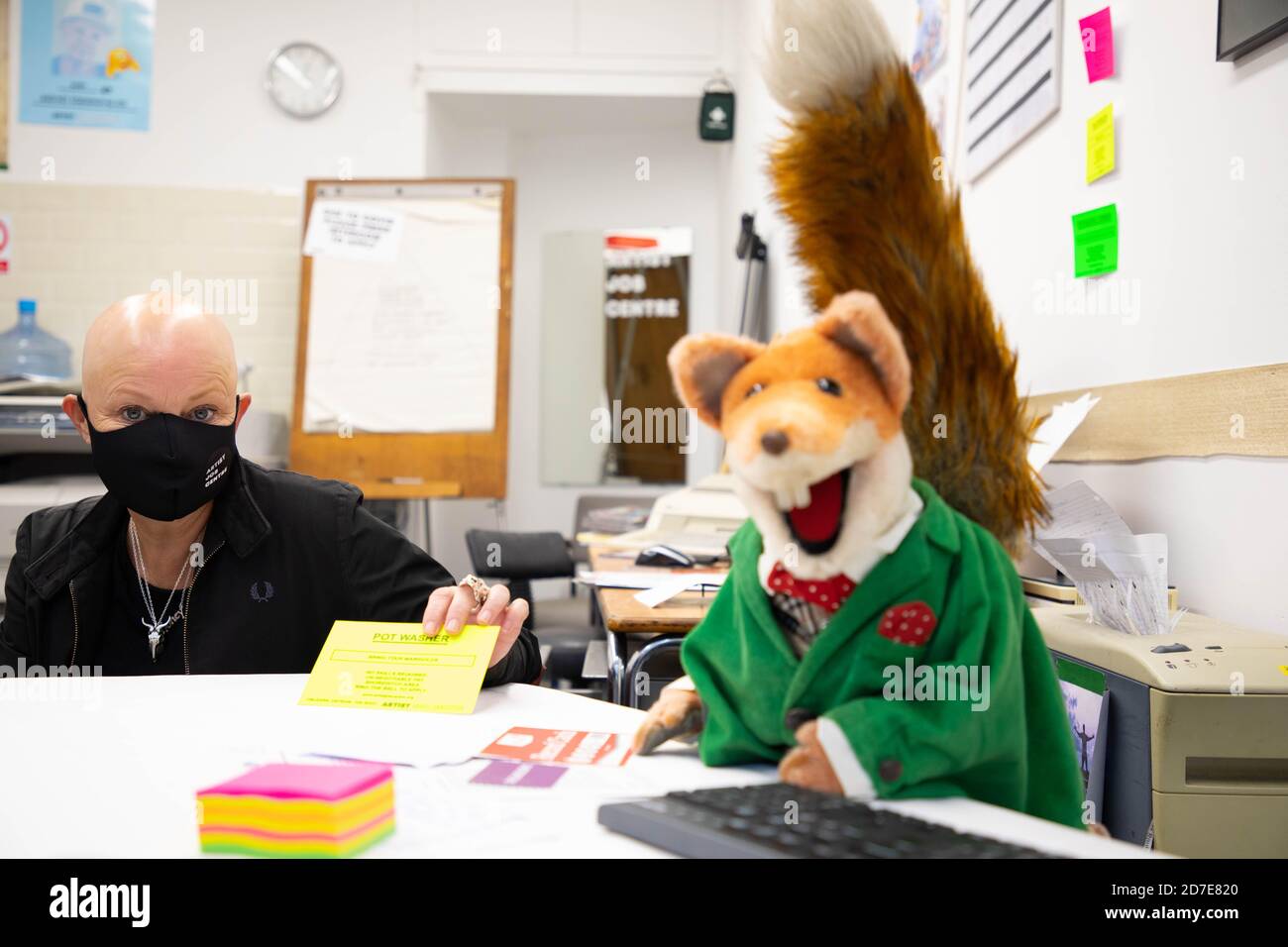 EDITORIAL USE ONLY Gail Porter has an interview with Basil Brush at ...