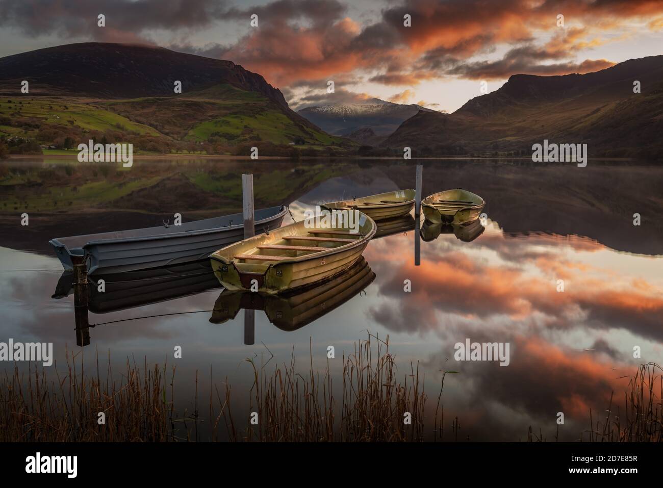 sun rise at Llyn Nantle Stock Photo - Alamy