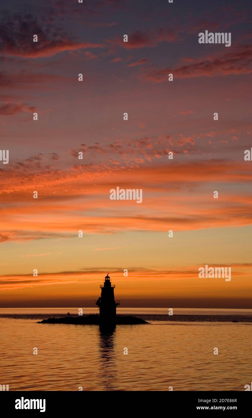 Sunset at Orient Point, Long Island, New York, USA Stock Photo - Alamy