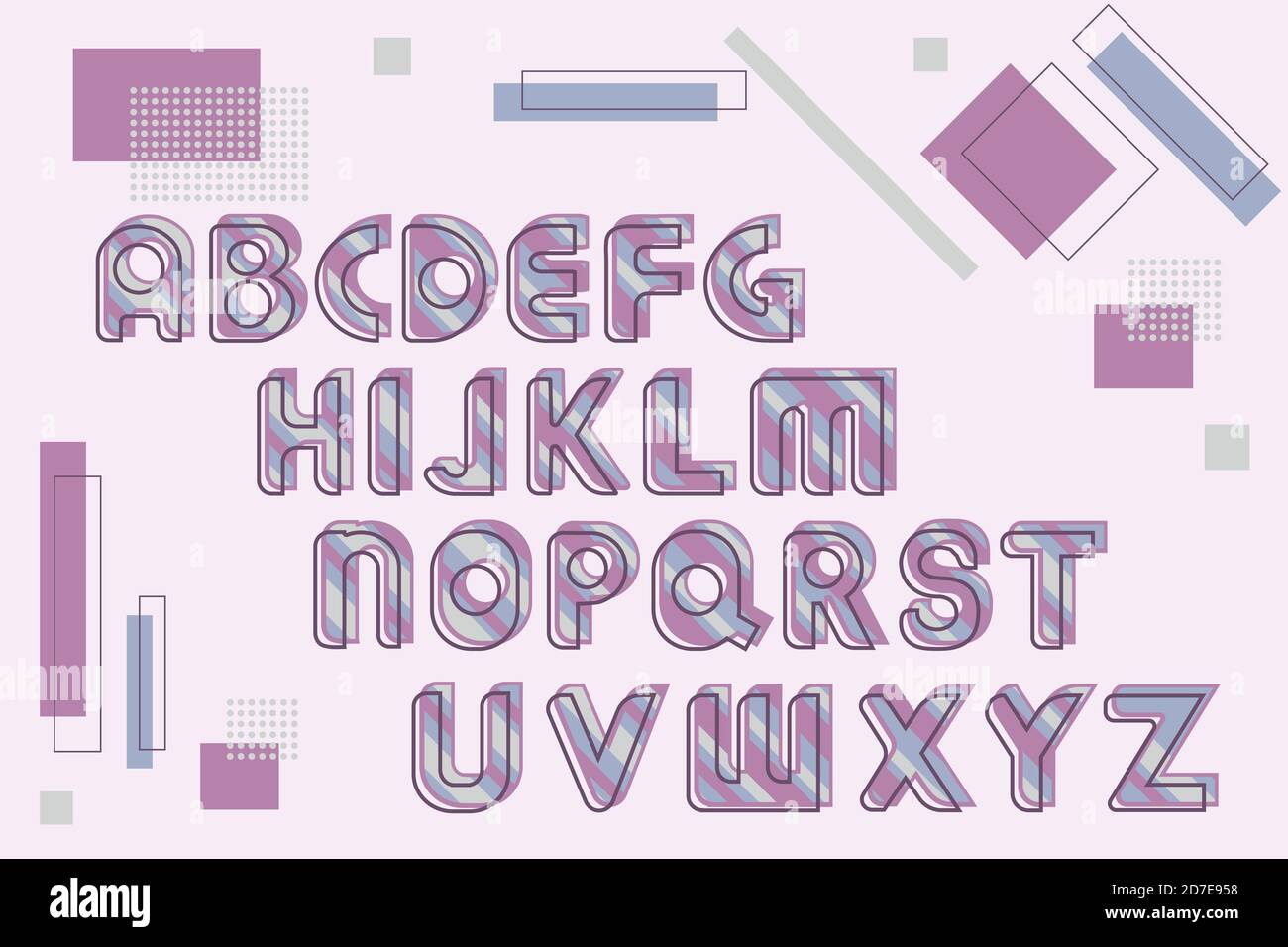 Memphis font in modern style Stock Vector Image & Art - Alamy