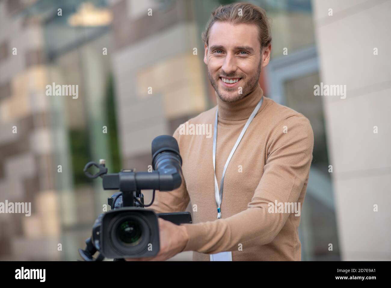 Filming tv behind lens hi-res stock photography and images - Alamy