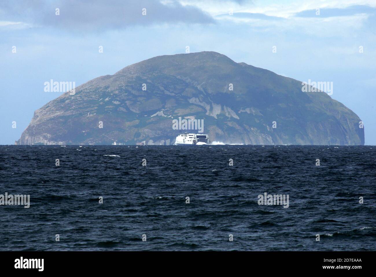 Firth of Clyde, West coast of Scotland,P&O Seacat approaches toward ...