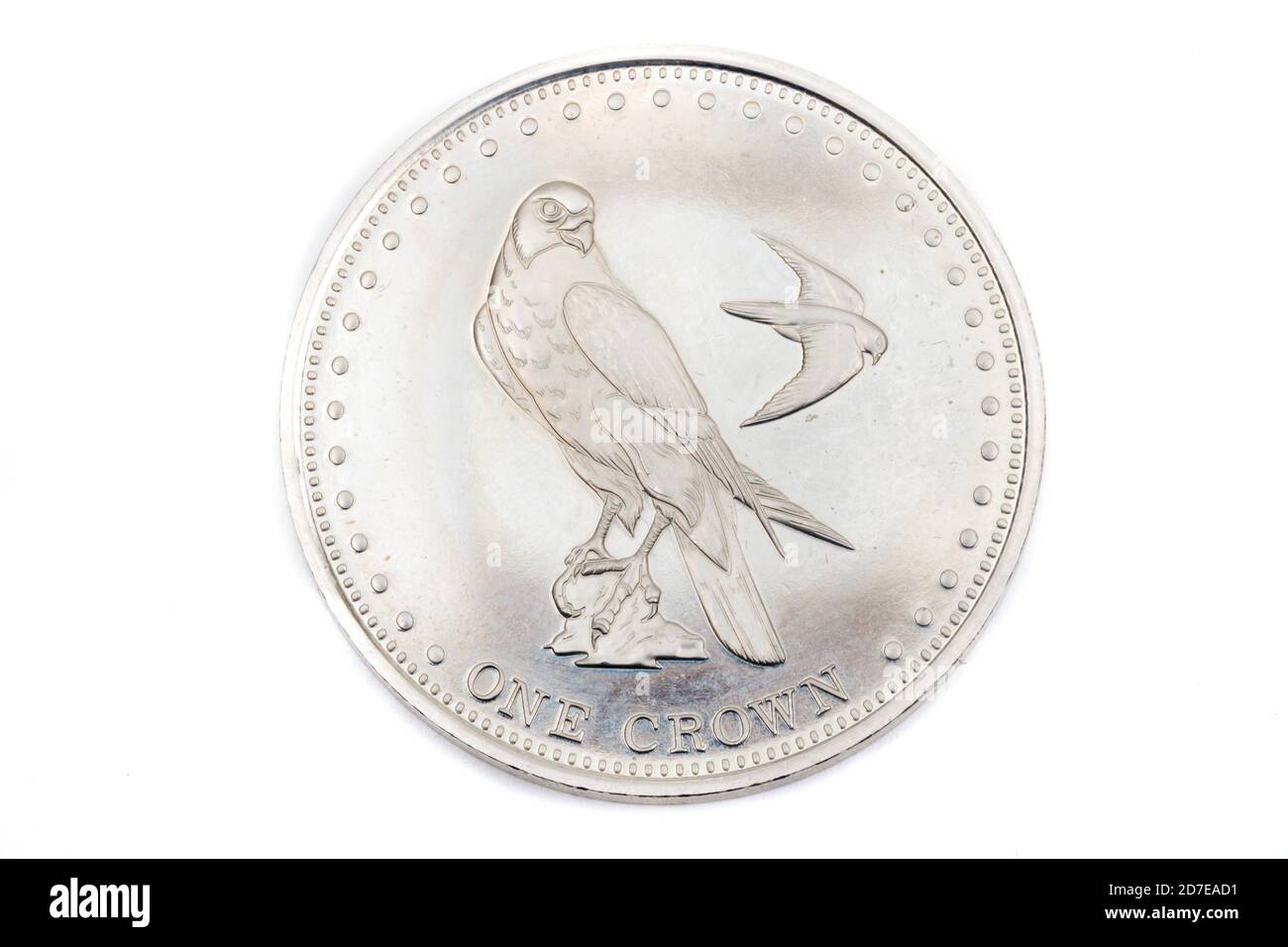 A close up view of a One Crown Coin from Gough Island Stock Photo - Alamy