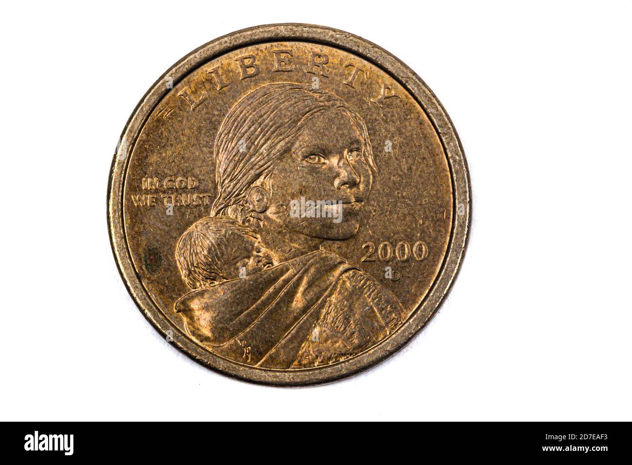 A close up view of an American One Dollar Coin Stock Photo - Alamy