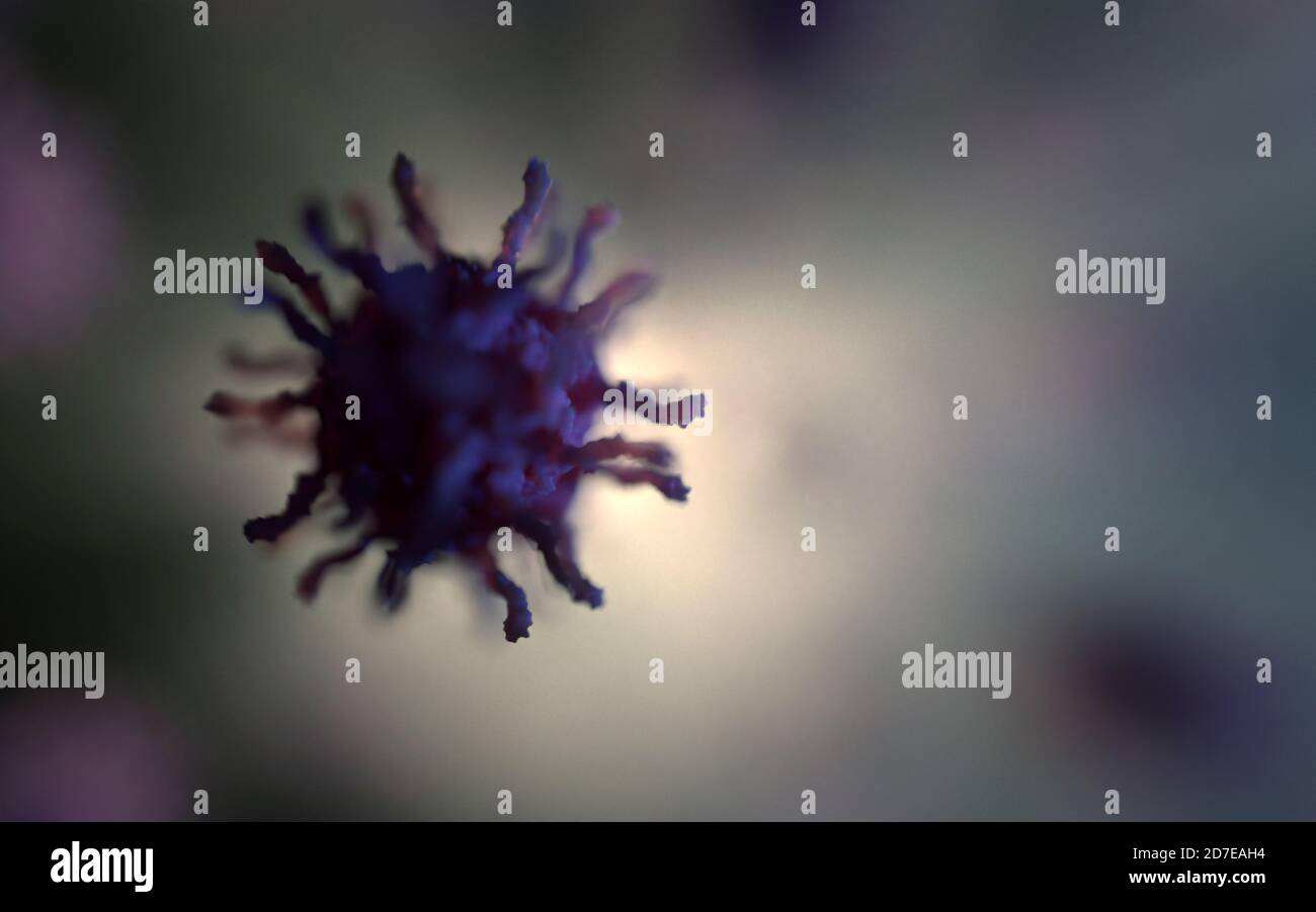 Polio Virus Under Microscope