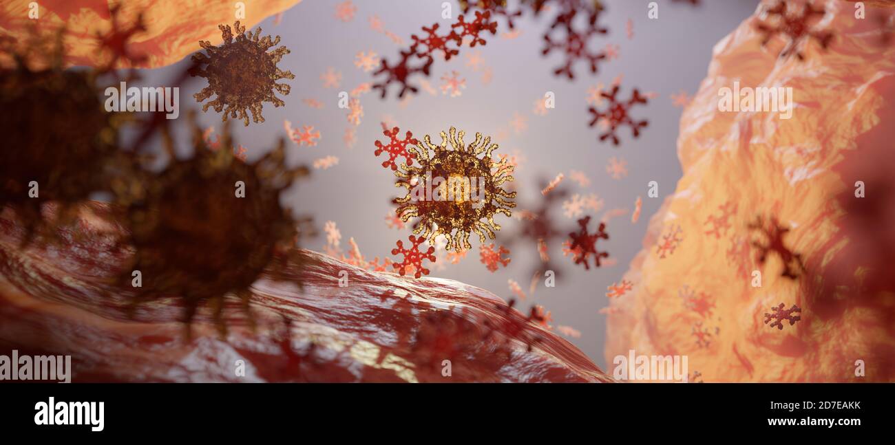 Immune response to an antigen (virus or pathogen) by release of ...